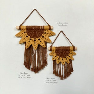 Macrame Wall Hanging SUNFLOWER MINI Mini Macrame, Woven Wall Tapestry ...