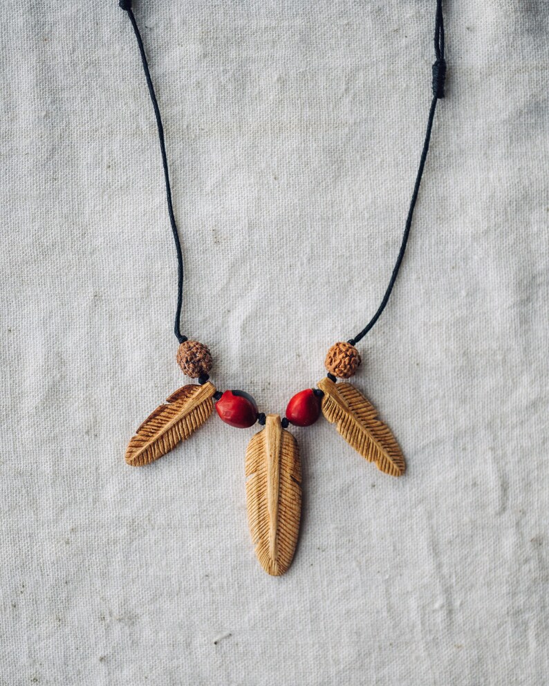 Shaman Pendulum Necklace Feather Pendant Magic Protection - Etsy