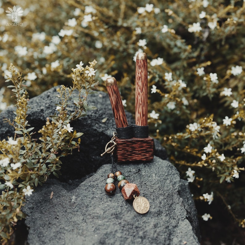 Tepi Kuripe Pipe Set for Hape Snuff - Shamanic Tools - Handmade Wooden ...