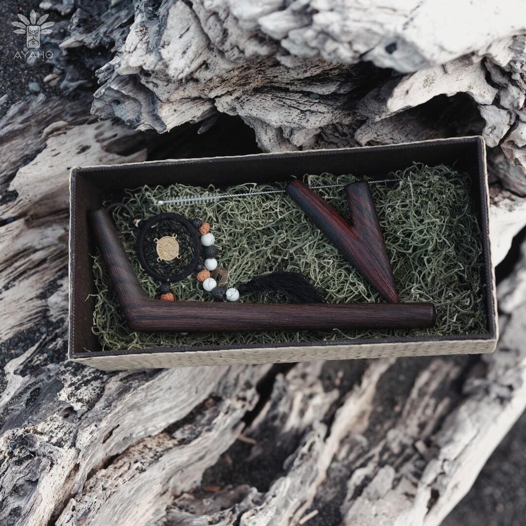 Rose Wood Tepi Tepi Pipe for Hape Snuff Tepi Kuripe Wooden Smoking Pipe ...