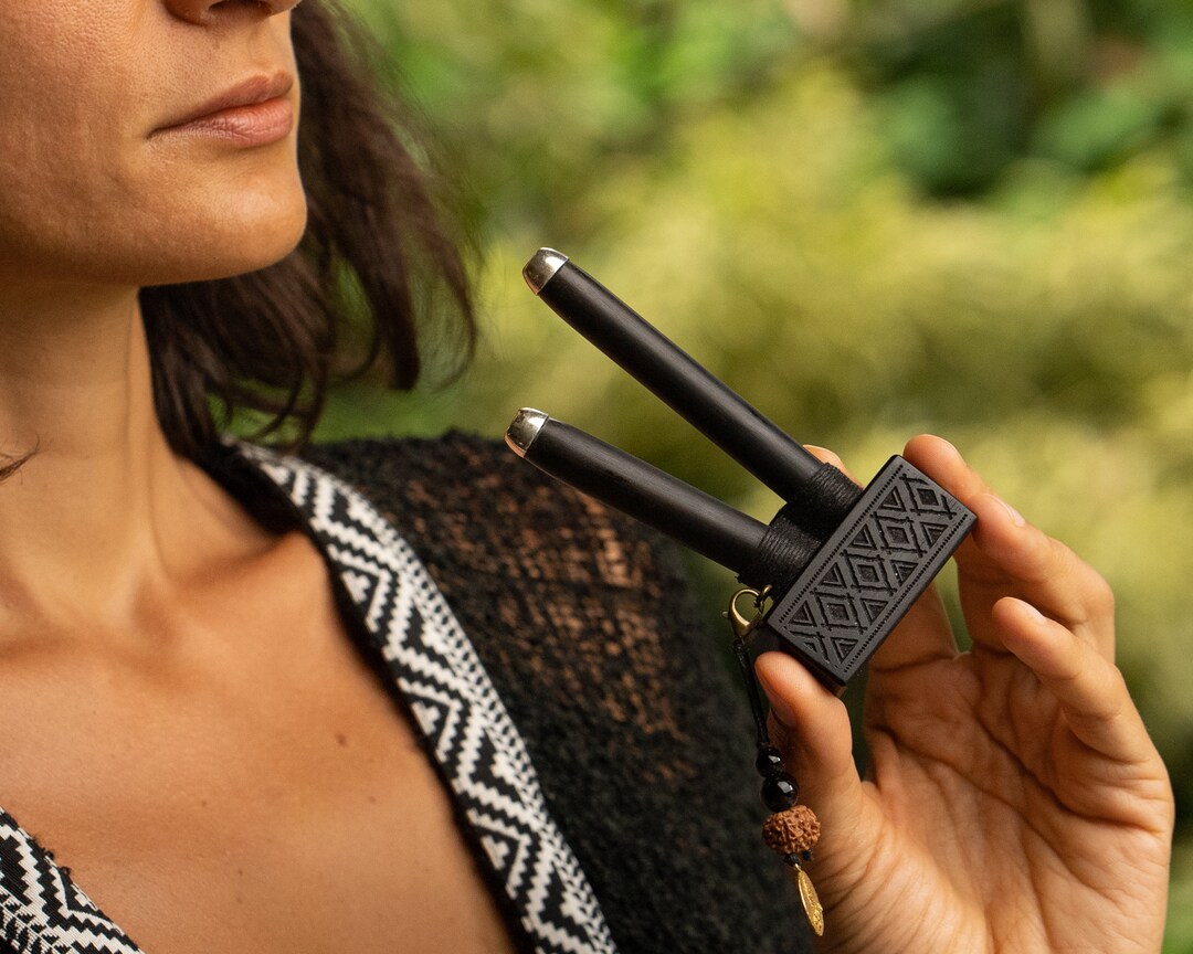 Kuripe Pipe for Hape Snuff Wooden Smoking Pipe for Sacred Herbal ...