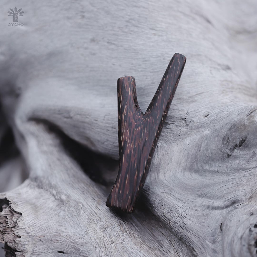 Kuripe Handcrafted Palm Wood Pipe for Hapé - Self Applicator for ...