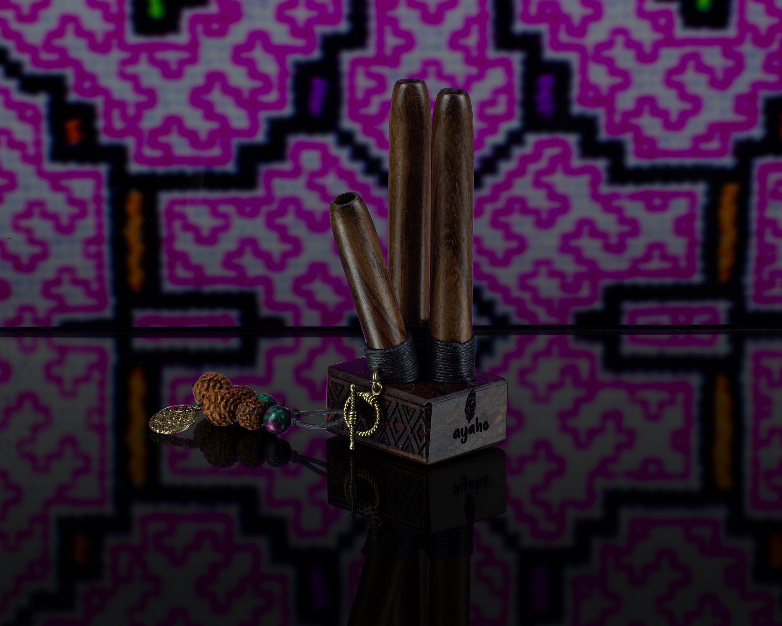 shamanic snuff applicator pipe for Rapé Tepi kuripe Snuff Blower Hapay ...