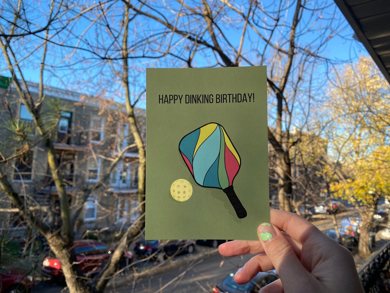 Pickleball Birthday Card 4x6 Pickleball Paddle Greeting Card Birthday ...