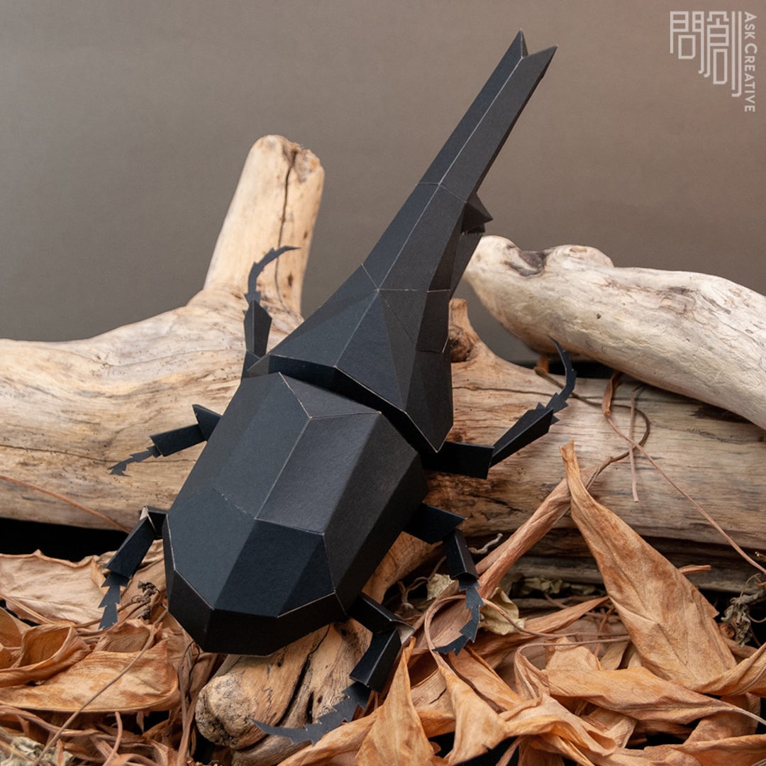 Dynastes Hercules Paper Model ,papercraft , DIY , Low Poly , PDF ...