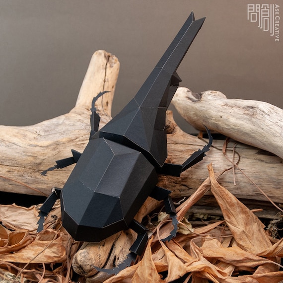 Dynastes Hercules Paper Model papercraft DIY Low Poly | Etsy Canada