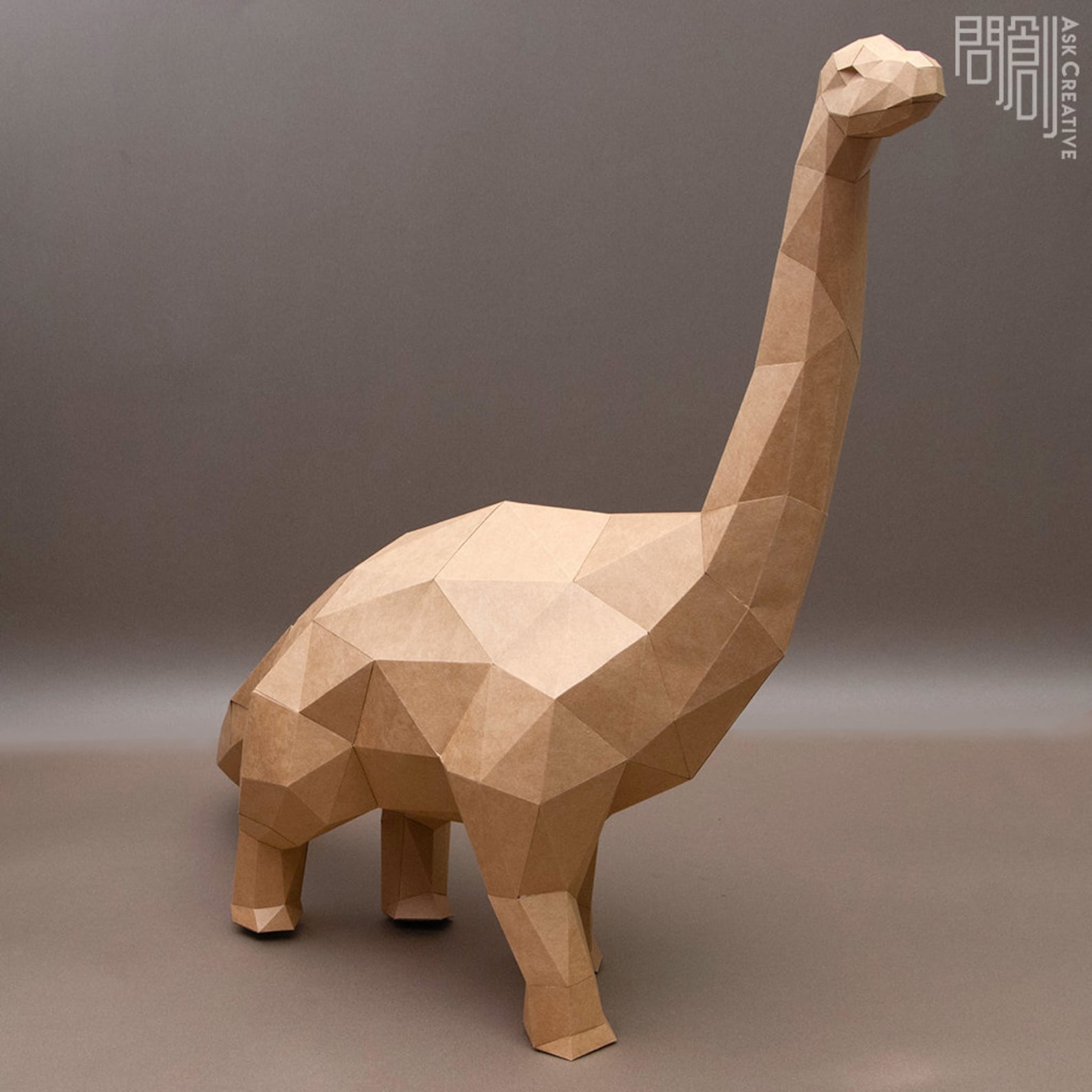 Brontosaurus Paper Model papercraft DIY Low Poly - Etsy