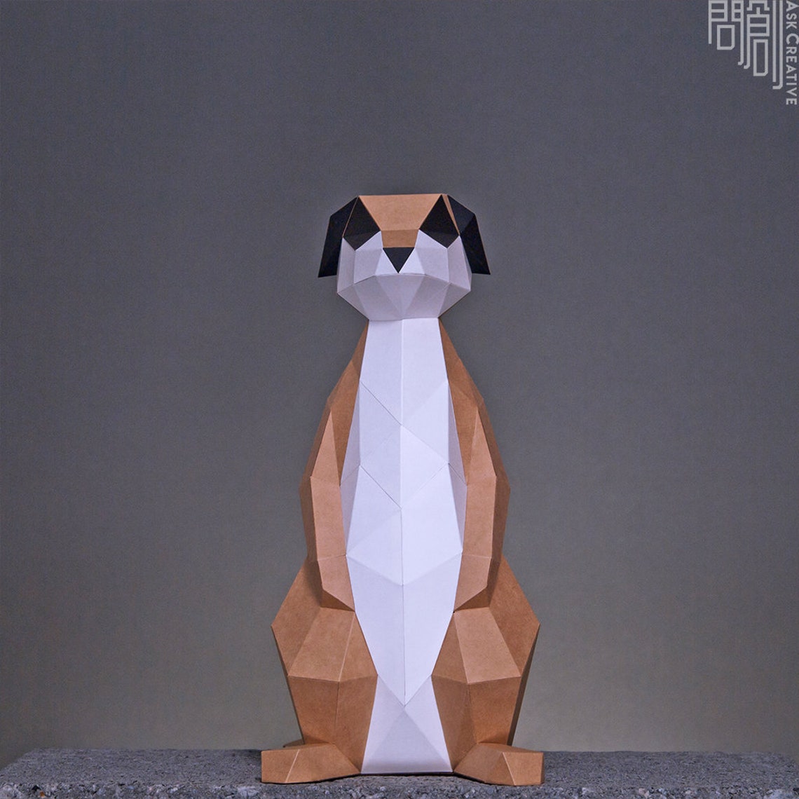 Meerkat Paper Model papercraft DIY Low Poly PDF - Etsy