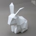 Rabbit Paper Model , Bunny Paper Model ,papercraft , DIY , Low Poly ...