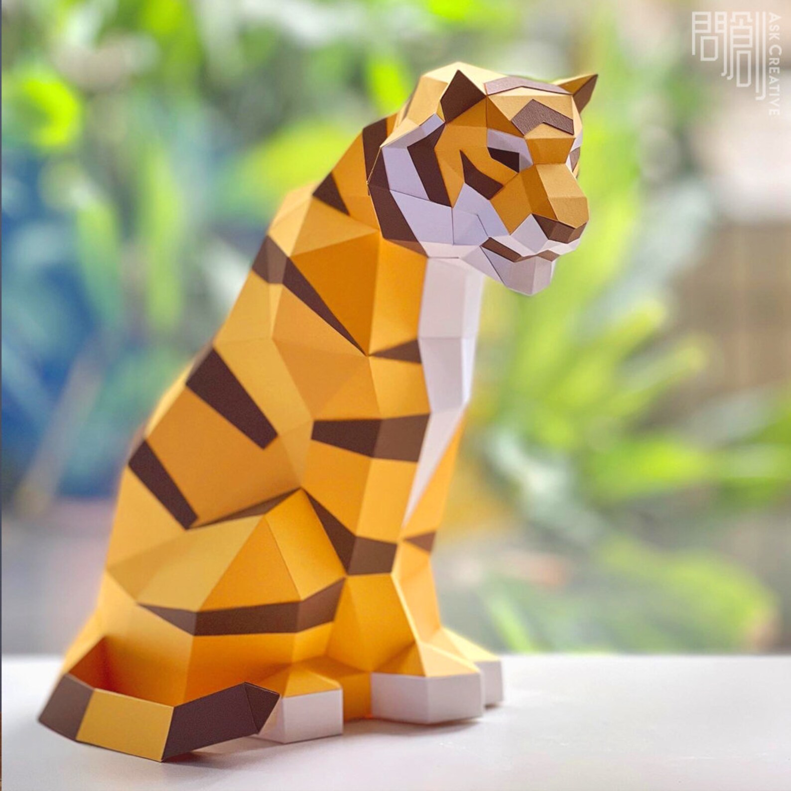 Bengal Tiger Paper Model papercraft DIY Low Poly PDF - Etsy Canada