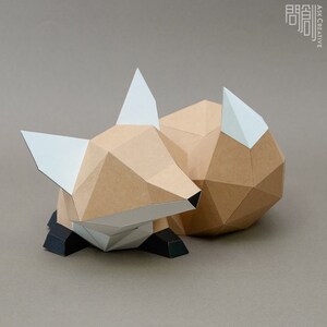 Fox Paper Model,papercraft , DIY , Low Poly , PDF Papercraft , Fox ...