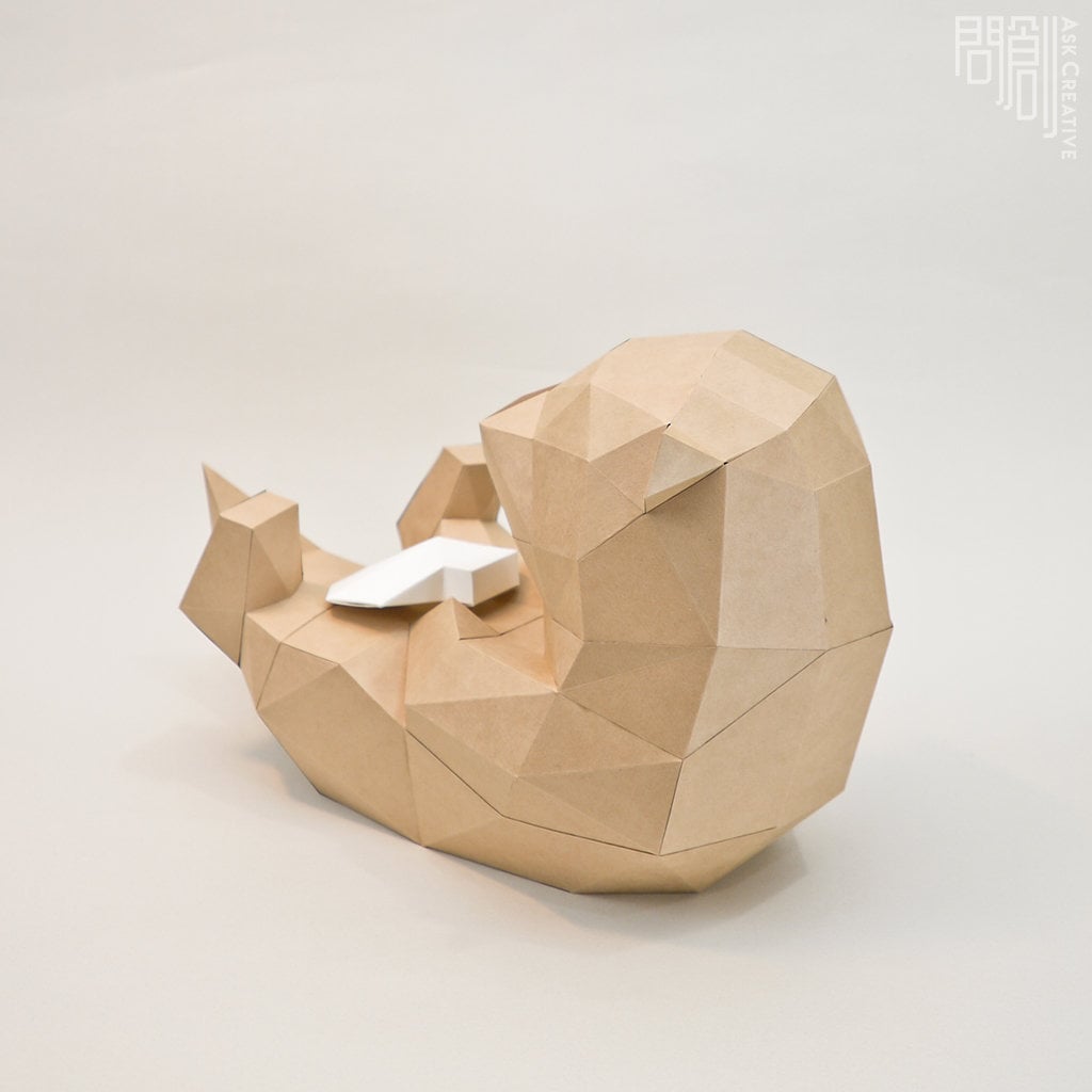 Modelo de papel de nutria Papercraft DIY Low poly PDF - Etsy México
