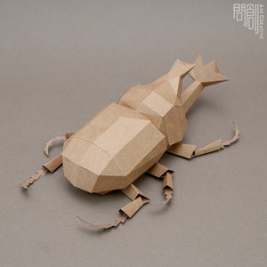 3 Beetles Pack Paper Model,papercraft,diy,low Poly,pdf Papercraft ...