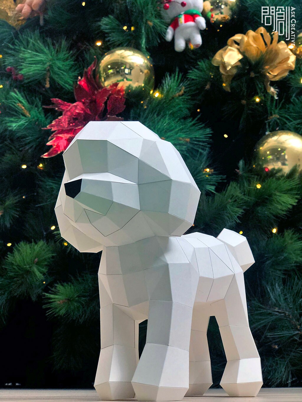Poodle Paper Model papercraft DIY Low Poly PDF - Etsy