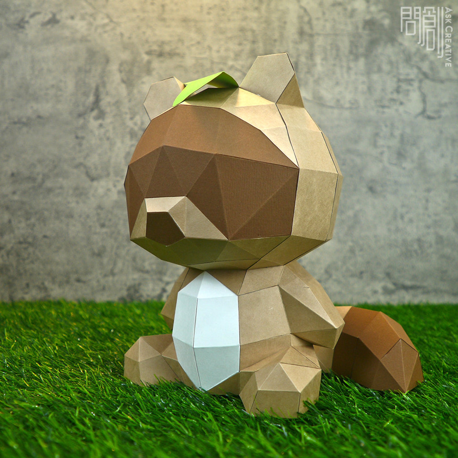 Tanuki Paper Model papercraft DIY Low Poly PDF | Etsy