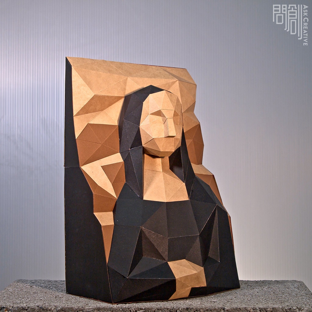 MonaLisa Papercraft DIY Low poly PDF Papercraft - Etsy México