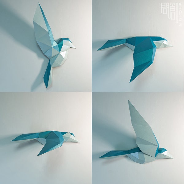3d Paper Birds - Etsy