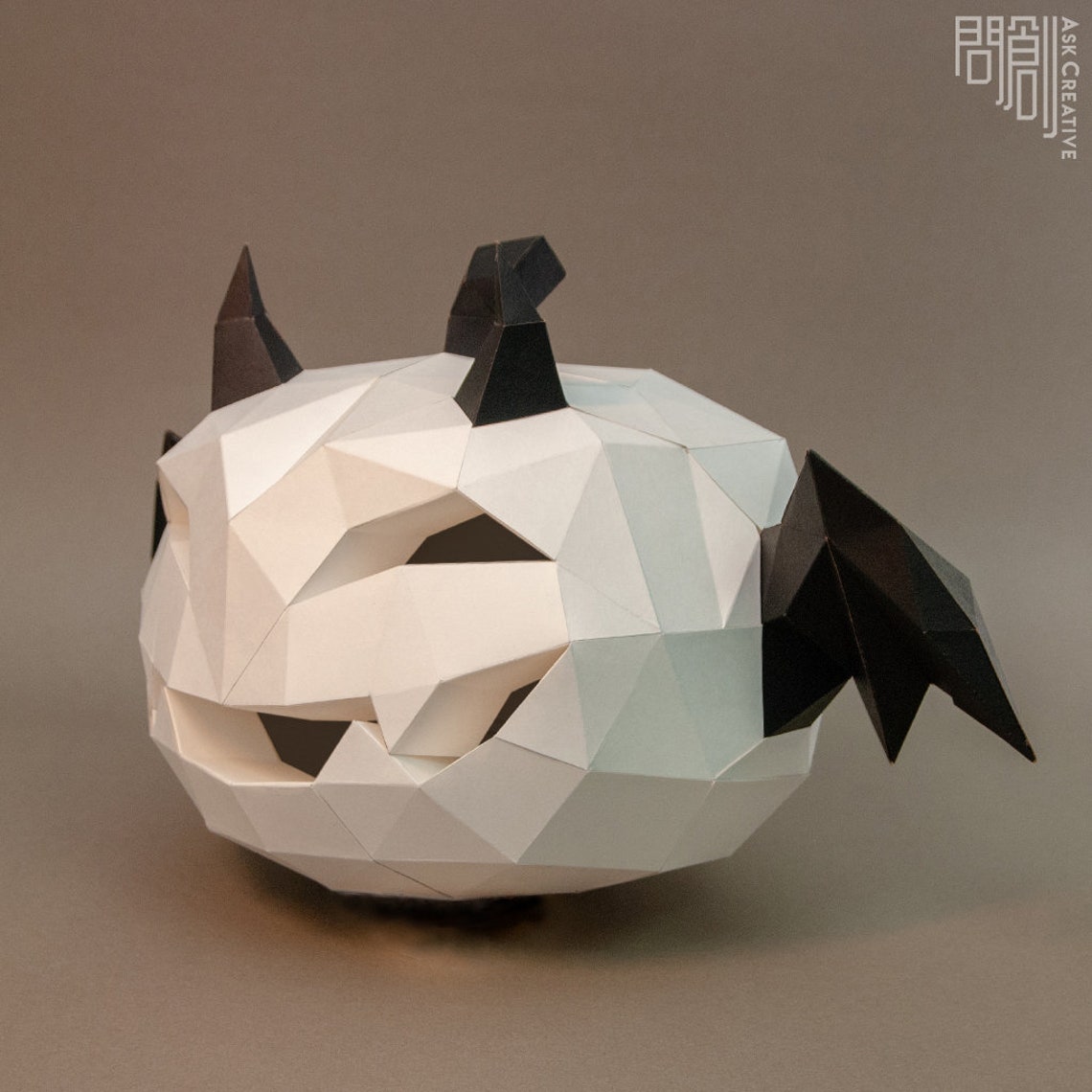 Evil Pumpkin papercraft DIY Low Poly PDF Papercraft - Etsy Canada