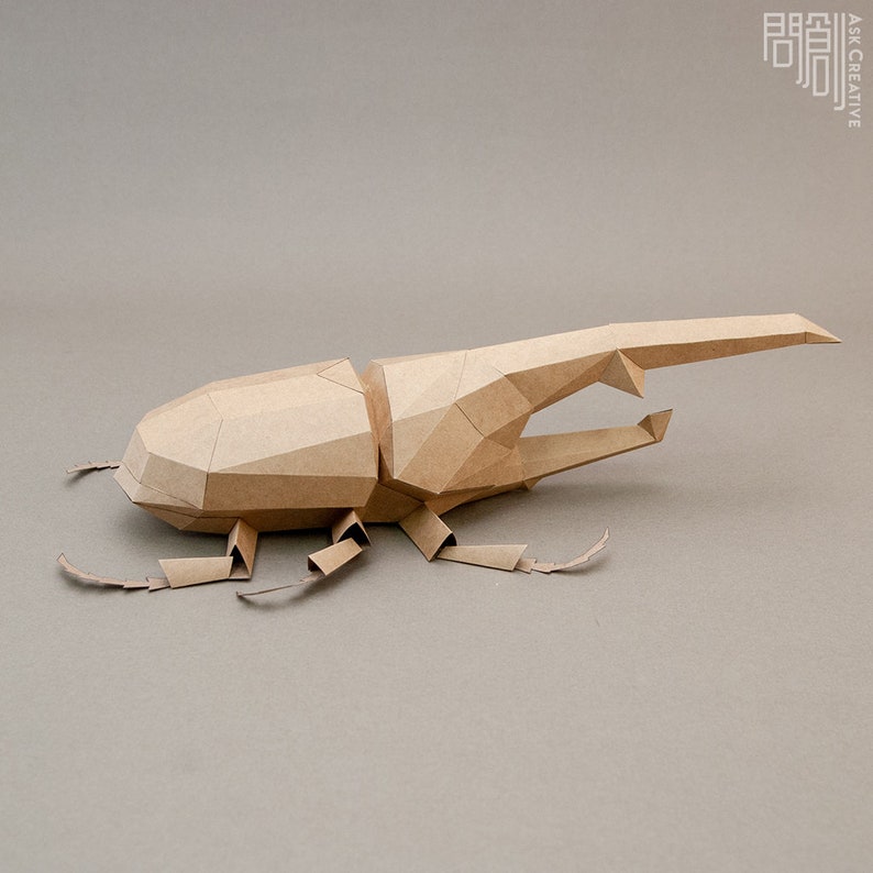 Dynastes Hercules Paper Model papercraft DIY Low Poly - Etsy Canada