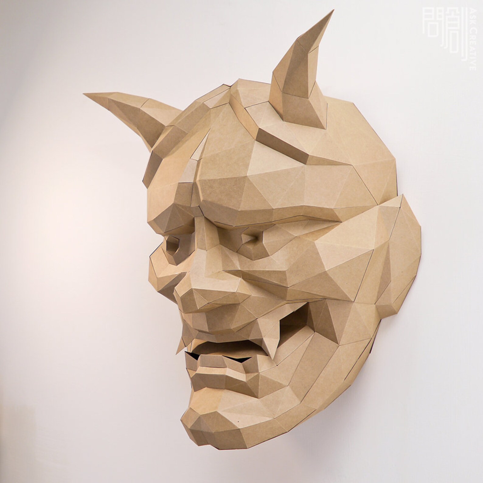 Prajna Mask Papercraft DIY Low Poly PDF Papercraft | Etsy