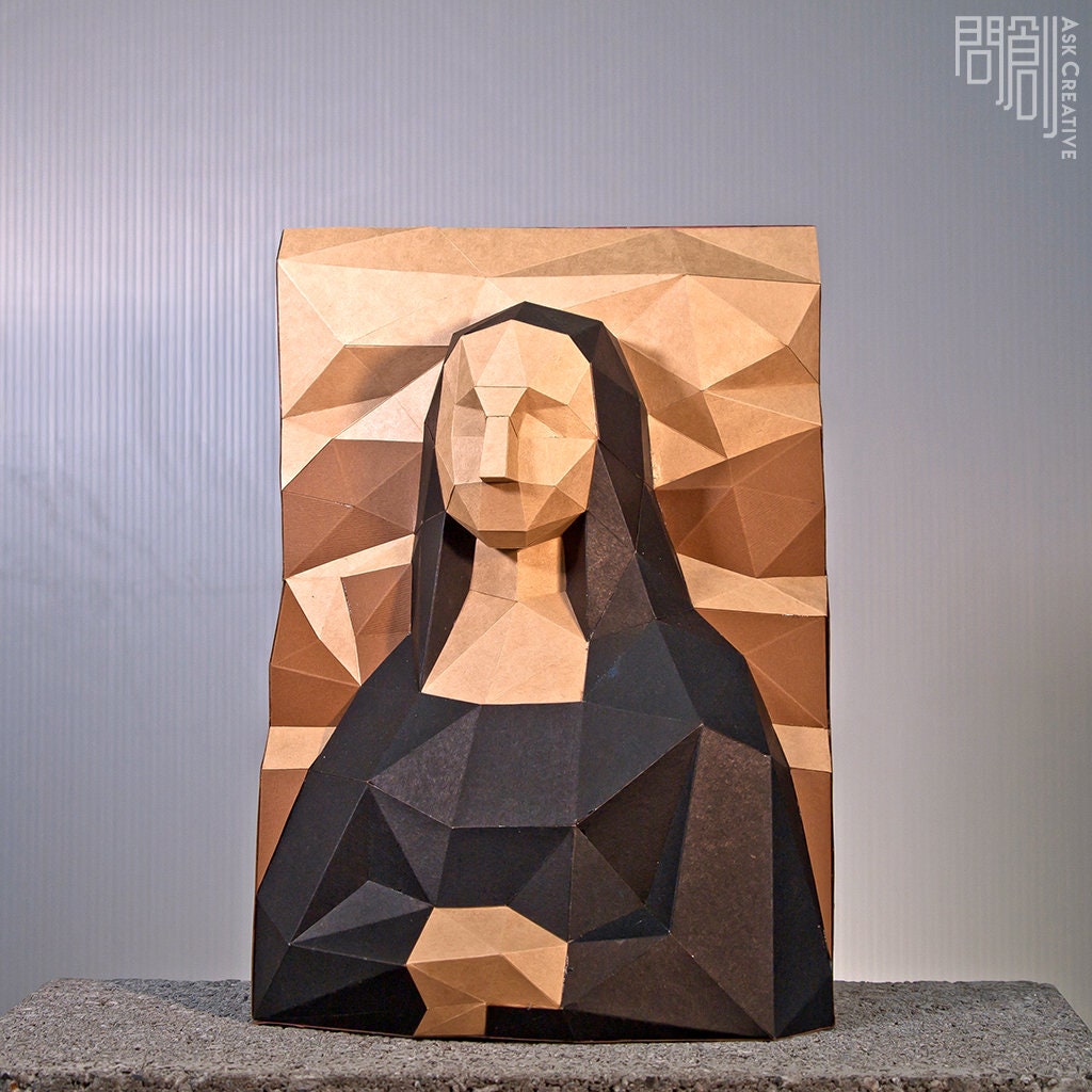 MonaLisa Papercraft DIY Low poly PDF Papercraft | Etsy España