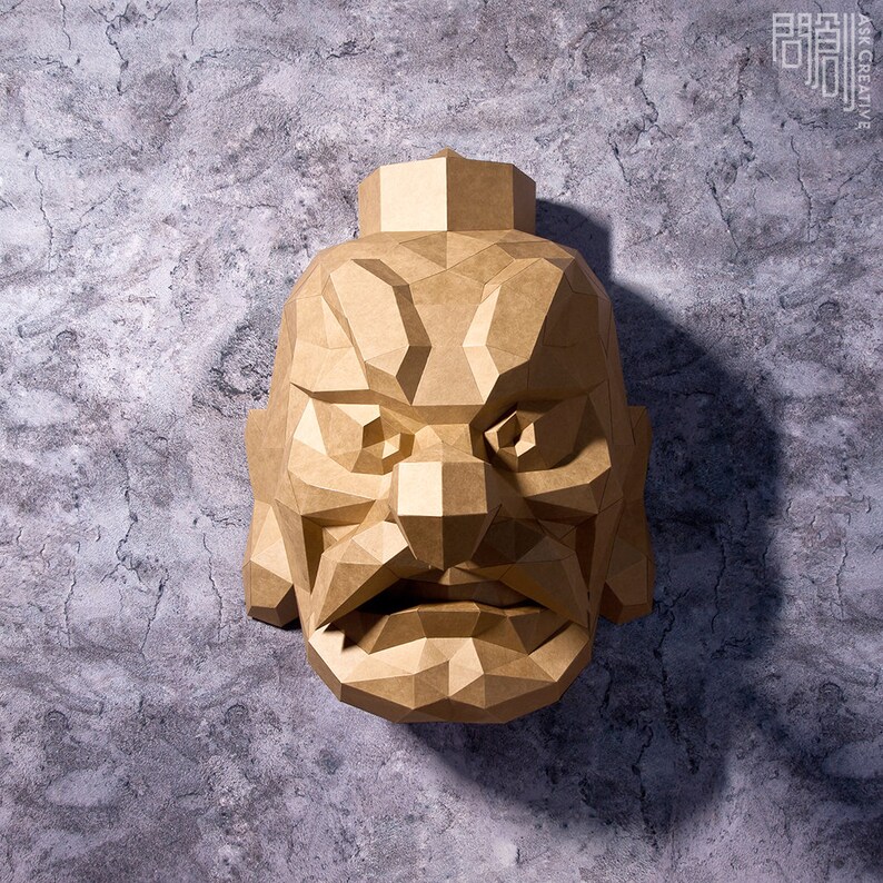 Tengu Mask Papercraft DIY Low Poly PDF Papercraft - Etsy