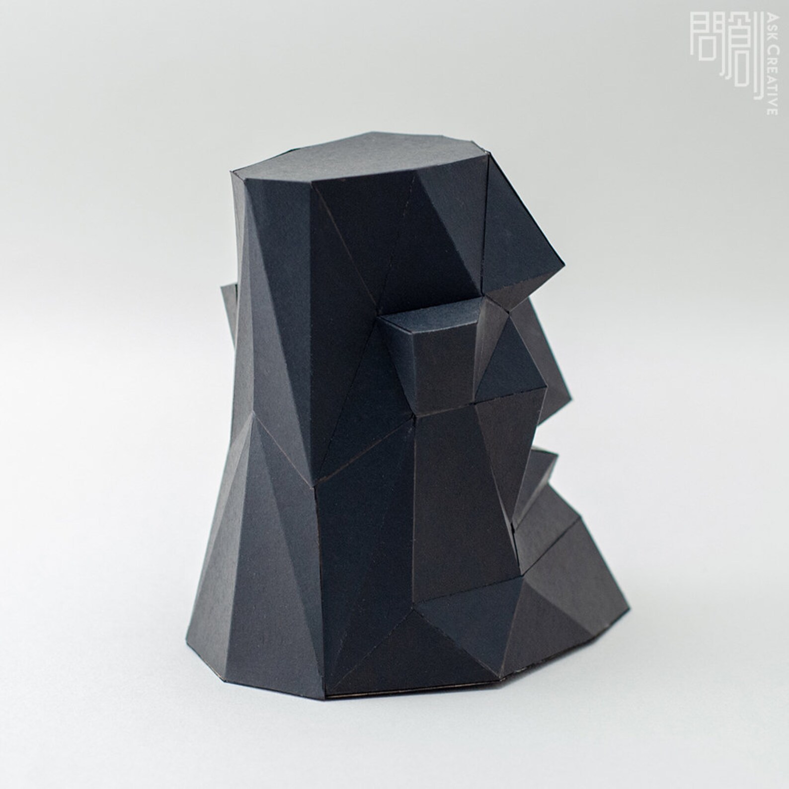 Zen Moai Papercraft DIY Low Poly Sculpture PDF - Etsy