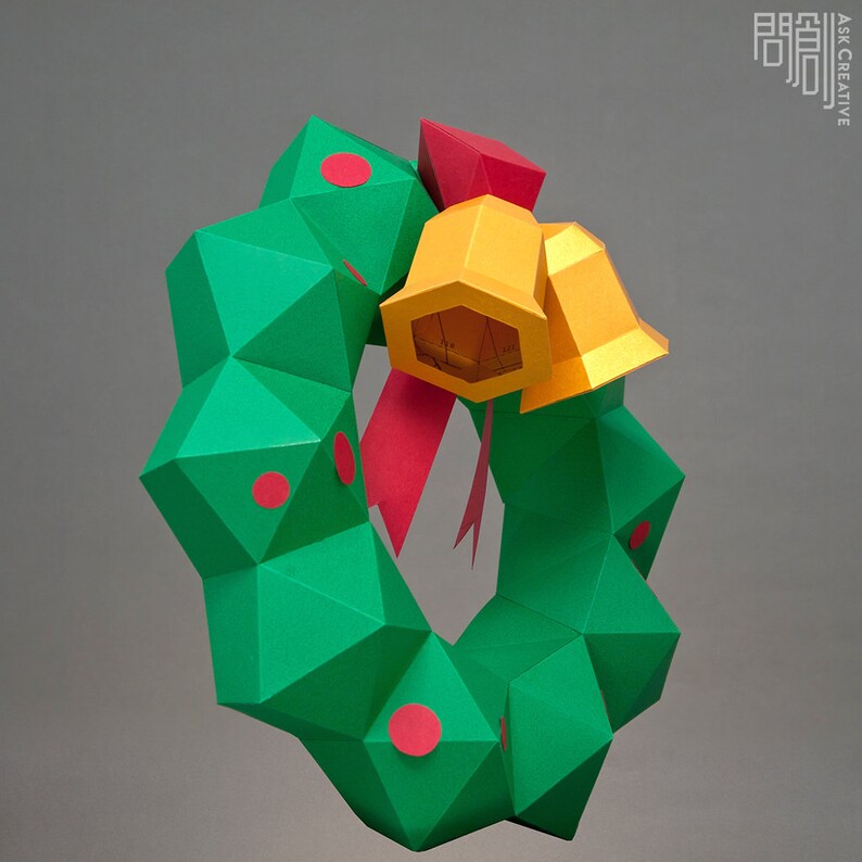 Christmas Crownpapercraft DIY Low Poly PDF Papercraft - Etsy