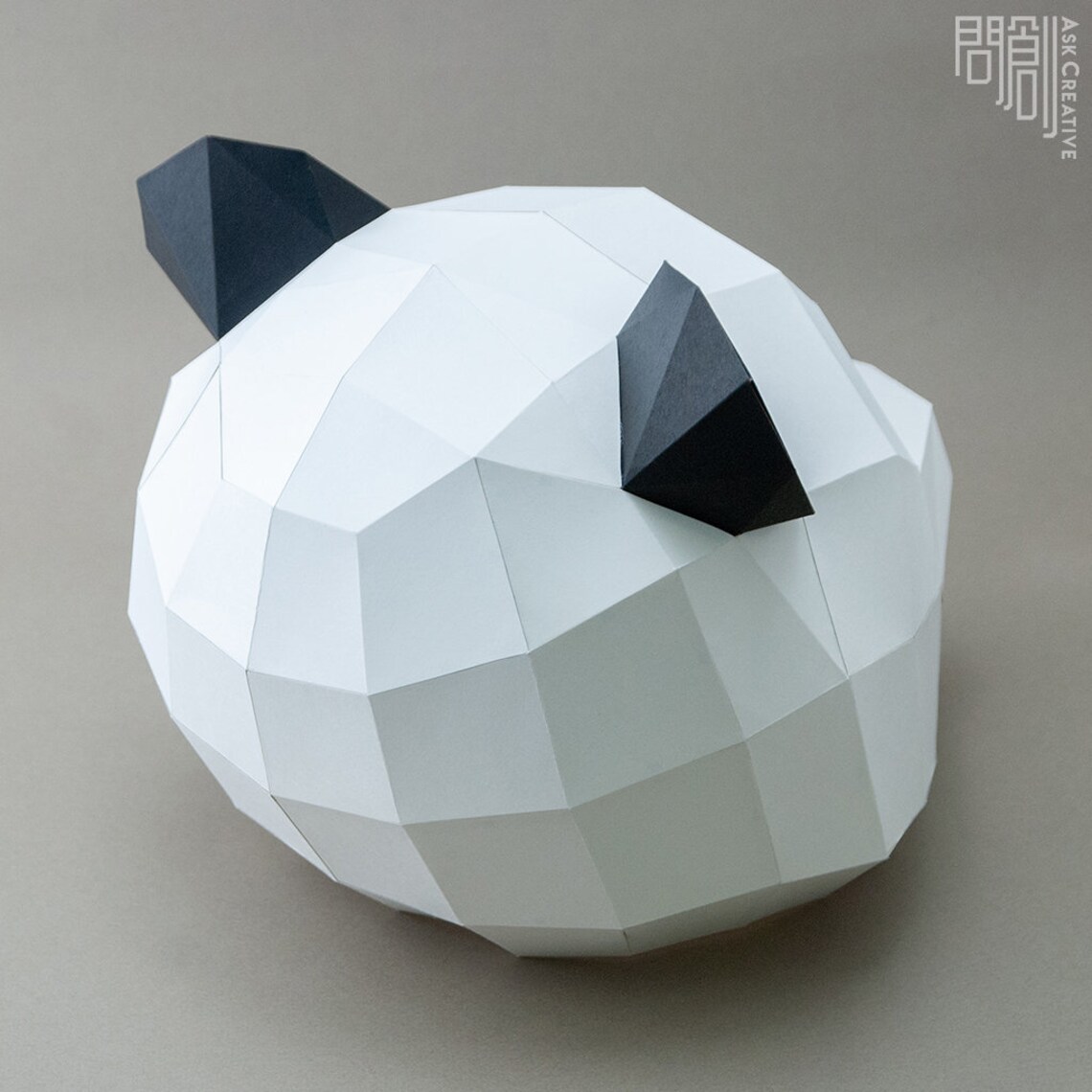 Panda Mask Papercraft DIY Low Poly Mask PDF Papercraft - Etsy