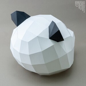 Panda Mask, Papercraft, DIY, Low Poly, Mask, PDF Papercraft, Panda ...