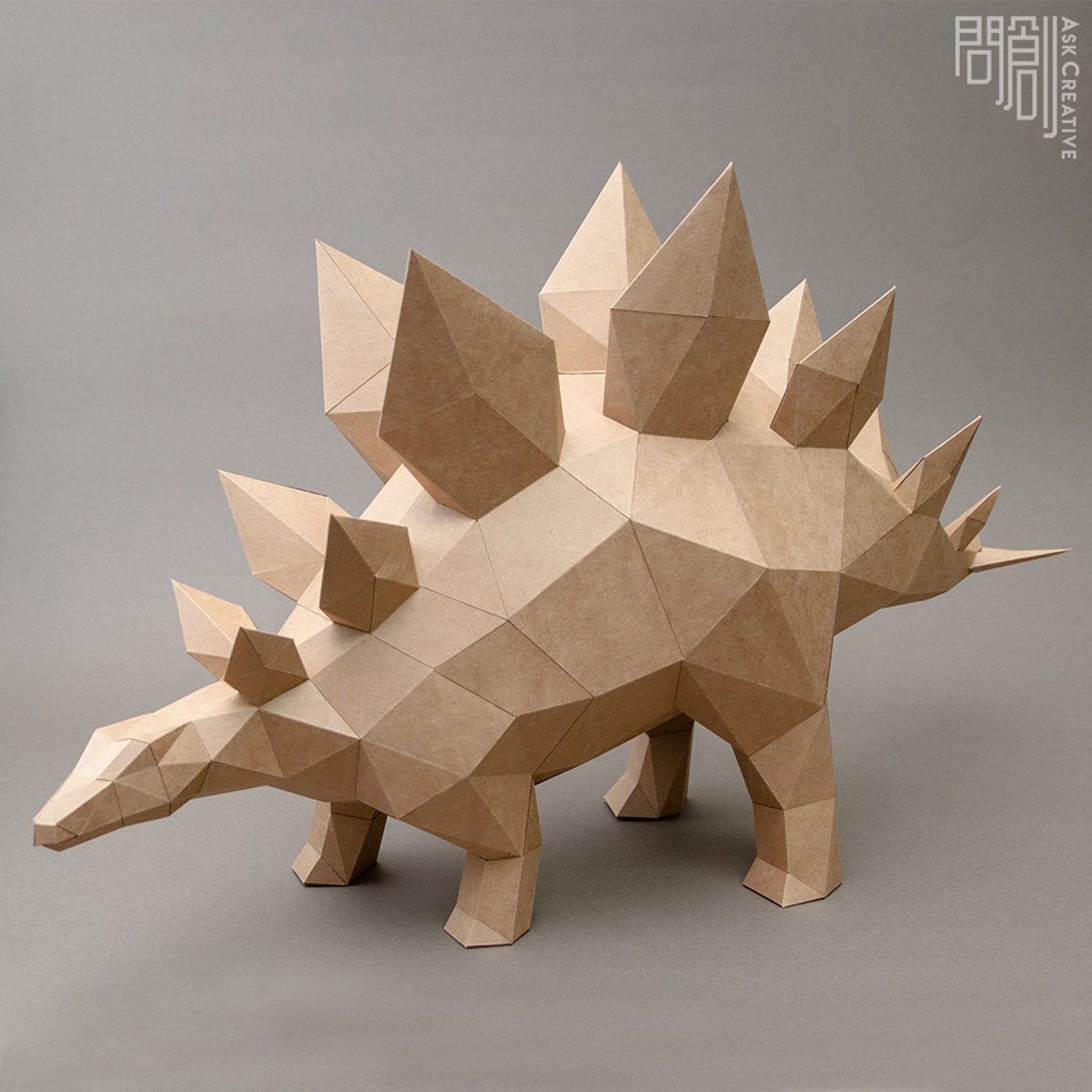Stegosaurus Paper Model papercraft DIY Low Poly - Etsy