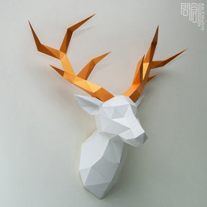 Deer Paper Decoration,papercraft , DIY , Low Poly , PDF Papercraft ...