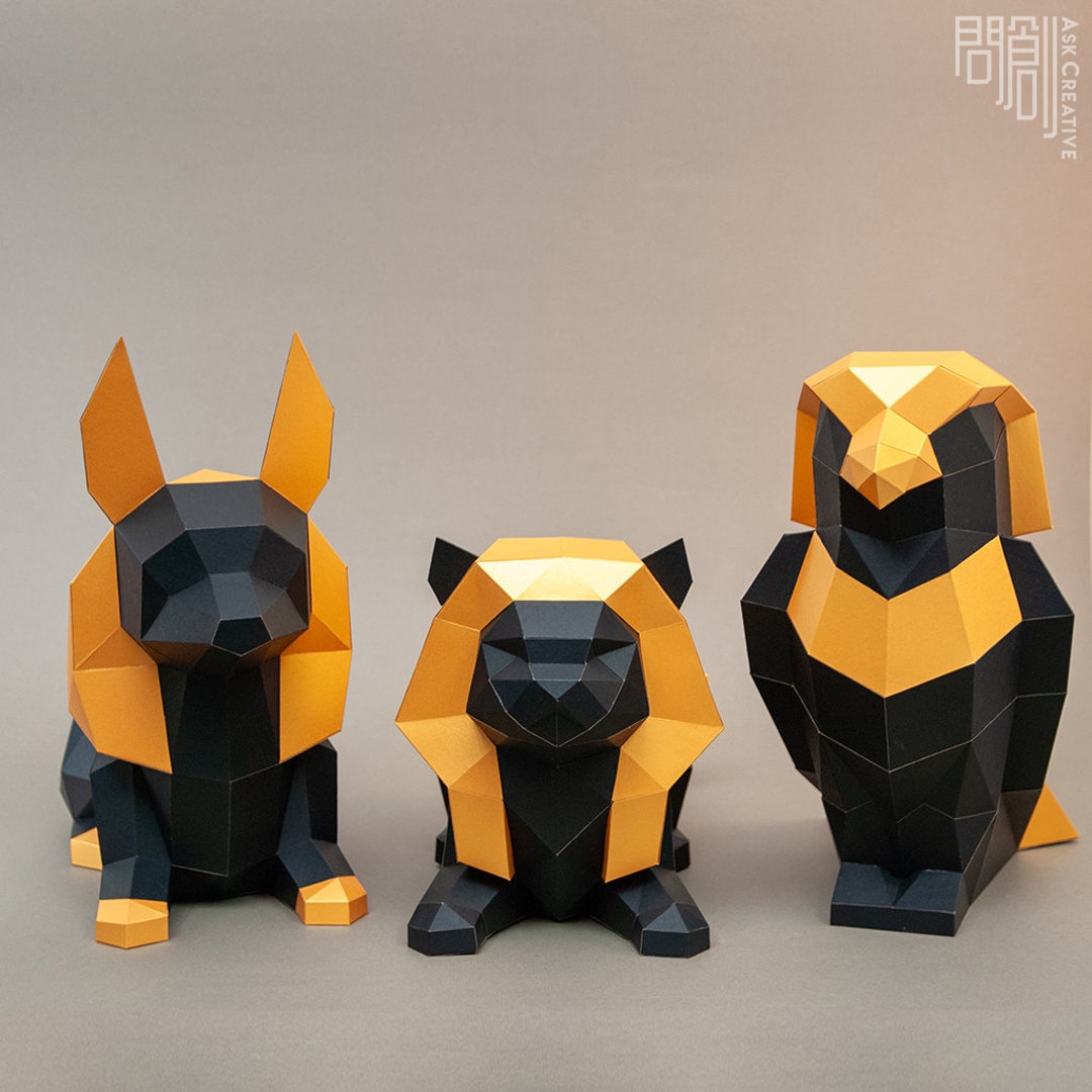 3 Egyptian God Pack Paper Model,papercraft , DIY , Low Poly , PDF ...
