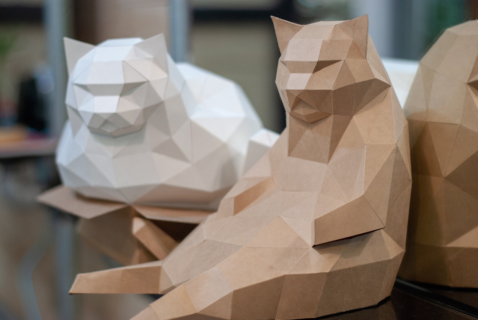 Lazy Cat Paper Model Papercraft DIY Low Poly Fat Cat - Etsy Canada