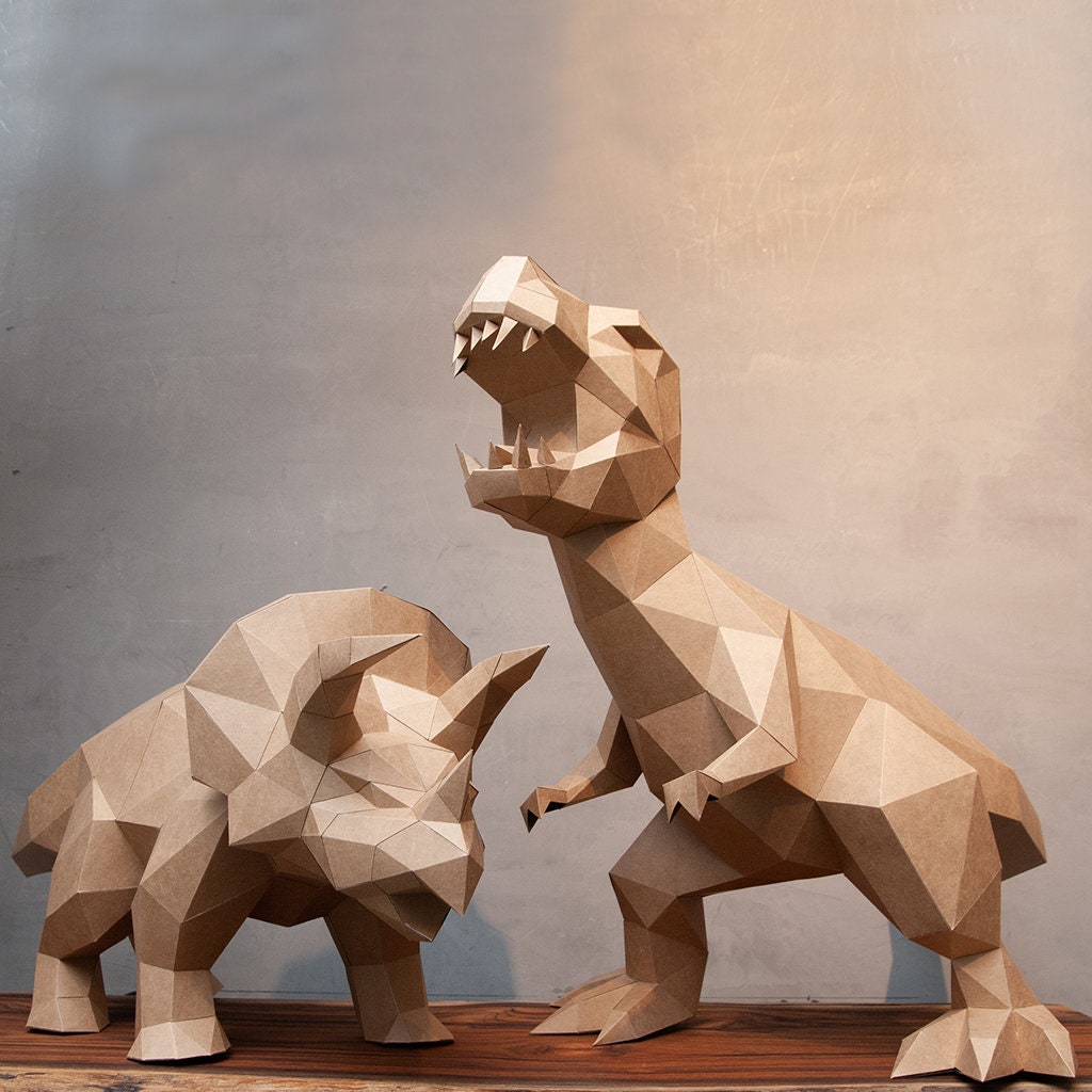 T Rex Paper Model Rex Paper Model papercraft DIY Low | Etsy Canada
