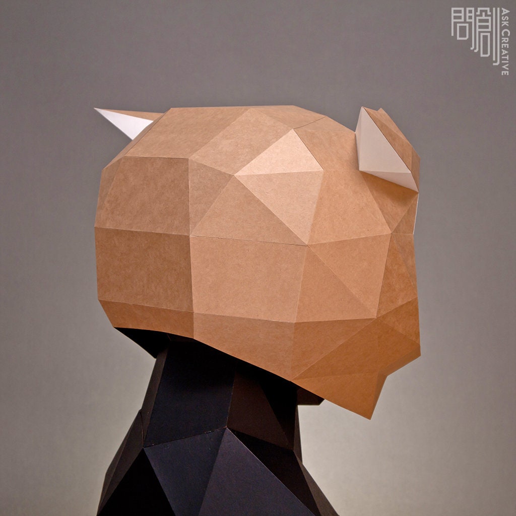 Owl Mask Papercraft DIY Low Poly Mask PDF Papercraft Owl - Etsy Canada
