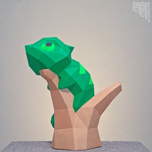 Chameleon Paper Model,papercraft,diy,low Poly,pdf Papercraft,chameleon ...
