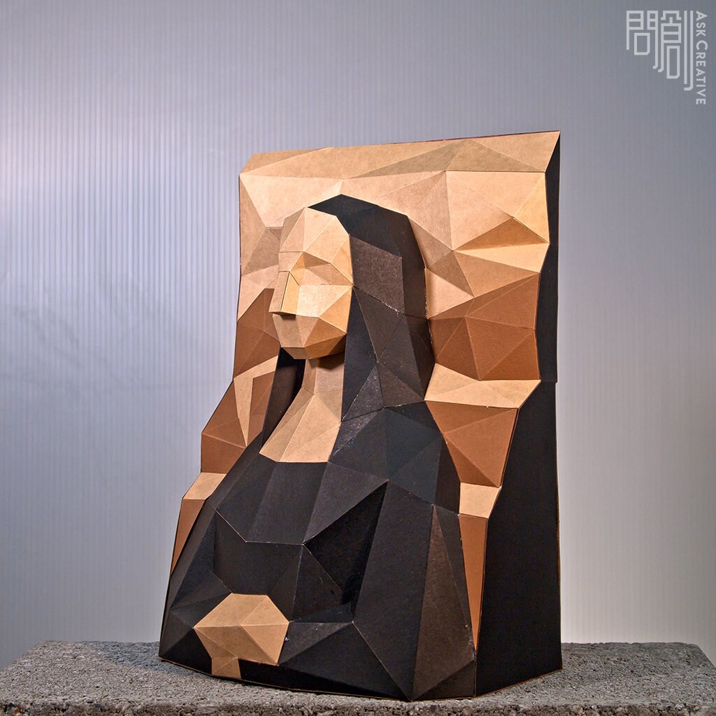 MonaLisa Papercraft DIY Low poly PDF Papercraft - Etsy México