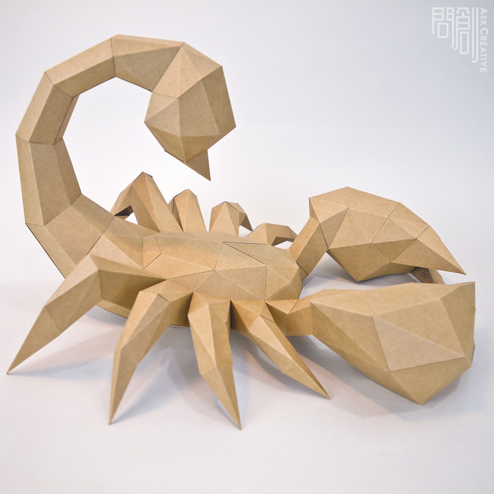 Scorpion Paper Modelpapercraftdiylow Polypdf Papercraft - Etsy