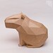 Capybara Paper Model papercraft DIY Low Poly PDF - Etsy