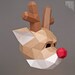 Rudolph Mask, Papercraft, DIY, Low Poly, Mask, PDF Papercraft ,pattern ...