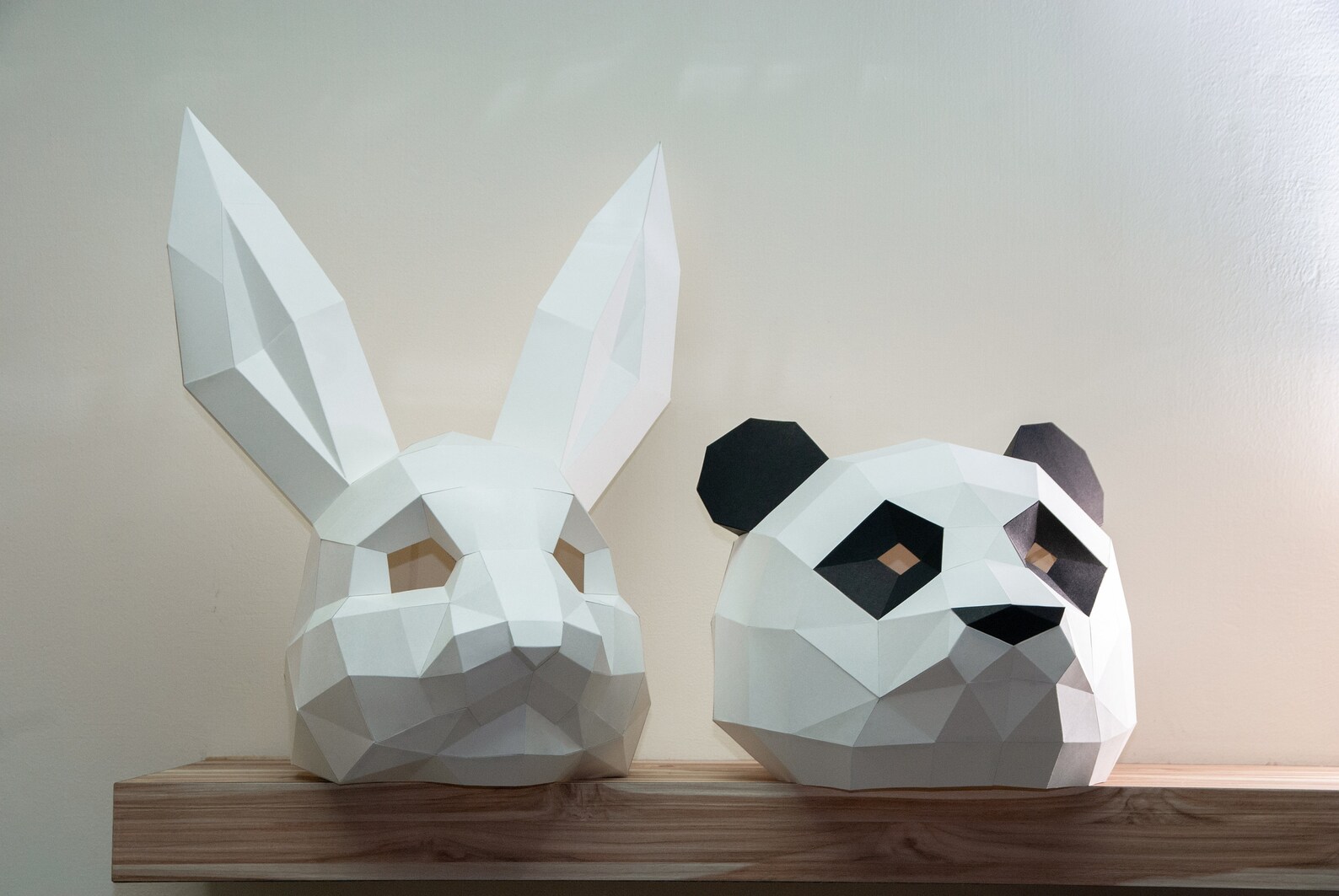 Rabbit Mask Papercraft DIY Low Poly Mask PDF Papercraft - Etsy Canada