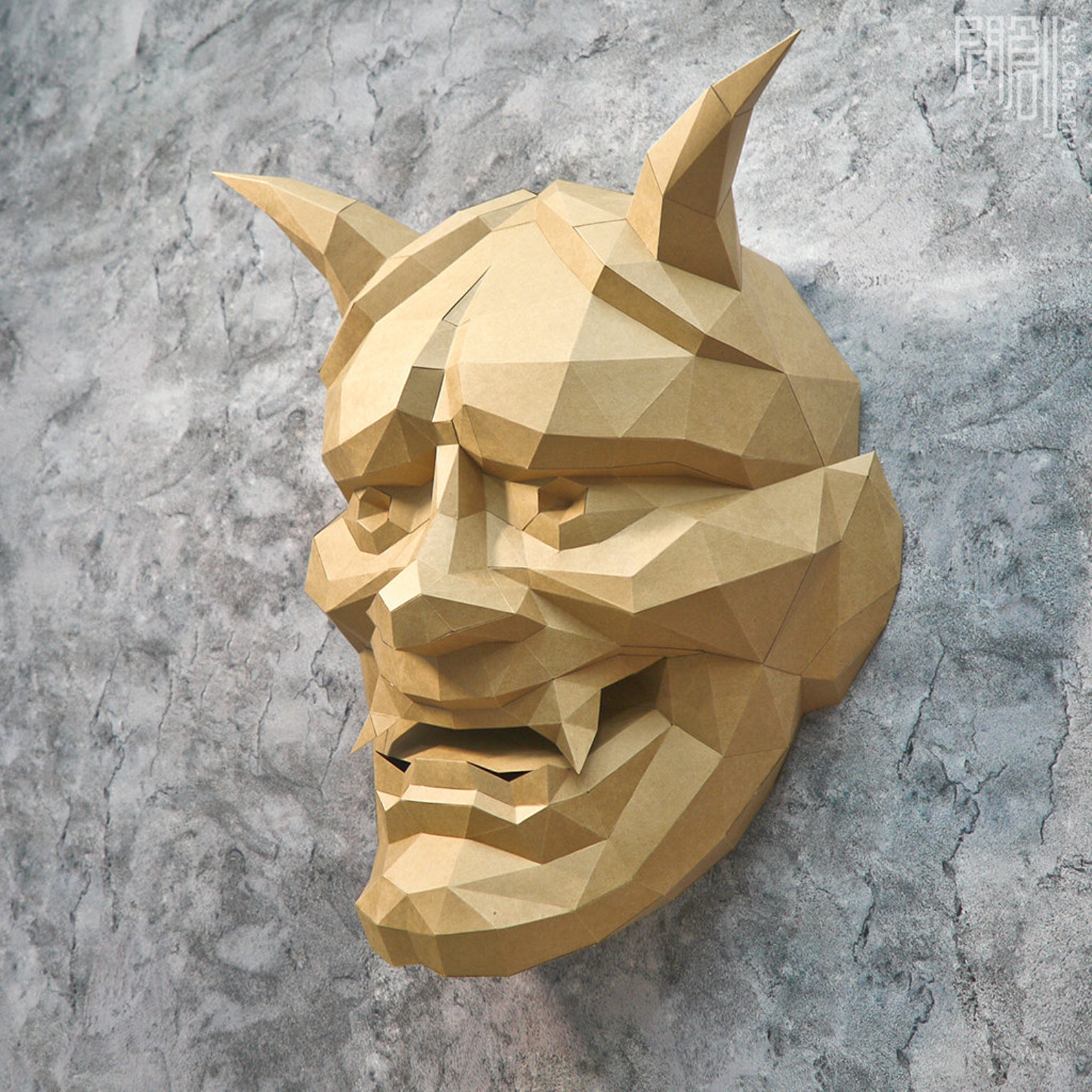 Prajna Mask Papercraft DIY Low Poly PDF Papercraft | Etsy