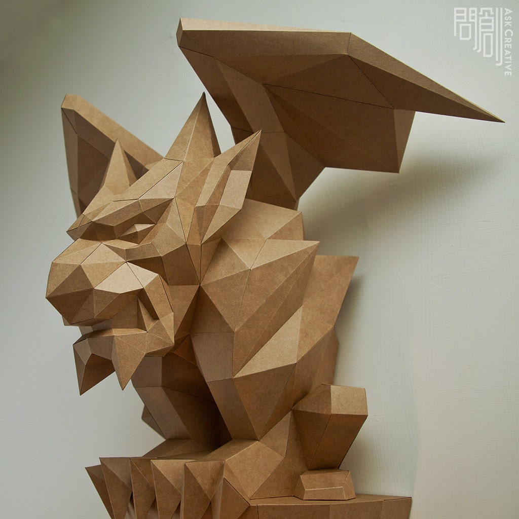 Gargoyles A Papercraft DIY Low Poly PDF Papercraft - Etsy