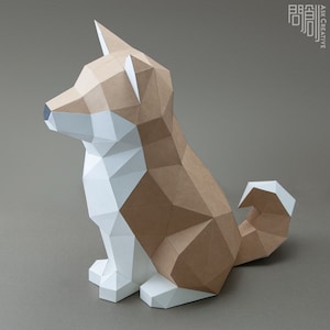 Shiba Inu Paper Model ,papercraft , DIY , Low Poly , PDF Papercraft ...