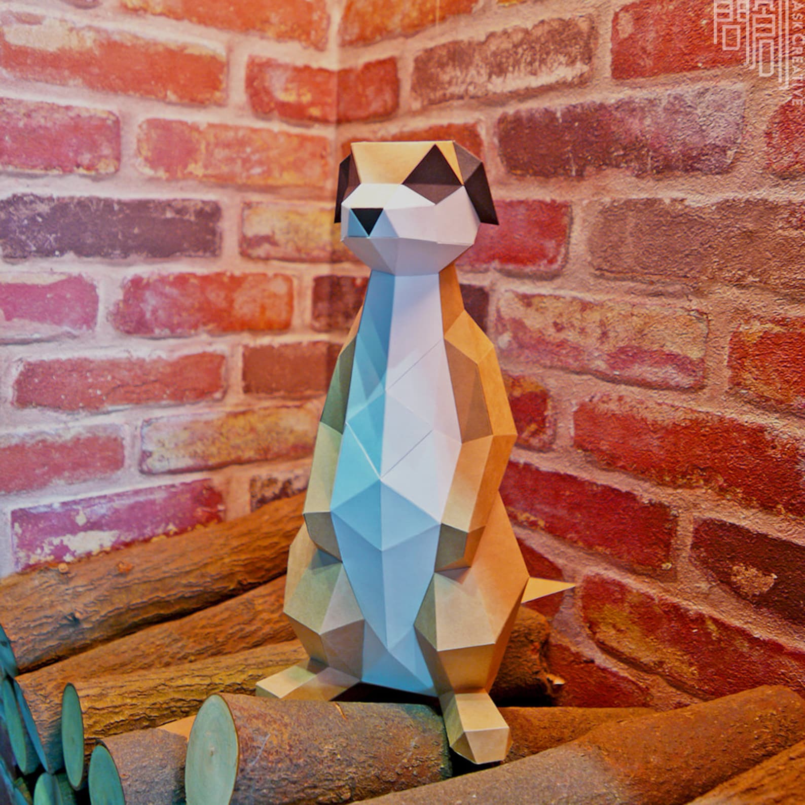 Meerkat Paper Model papercraft DIY Low Poly PDF - Etsy