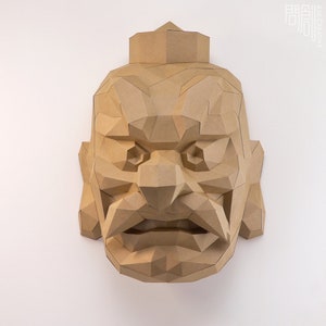 Tengu Mask, Papercraft , DIY , Low Poly , PDF Papercraft , Fantasy ...