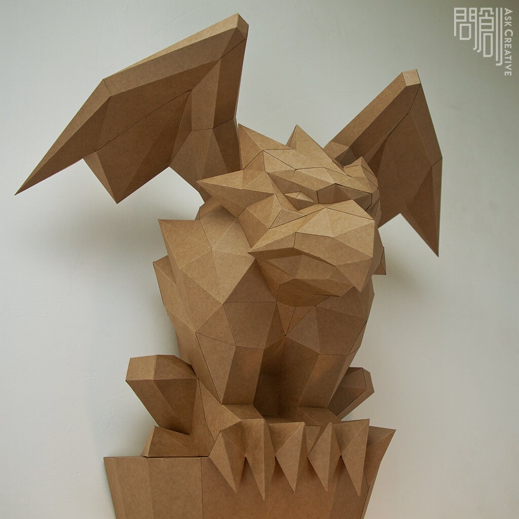 Gargoyles B Papercraft DIY Low Poly PDF Papercraft | Etsy Canada