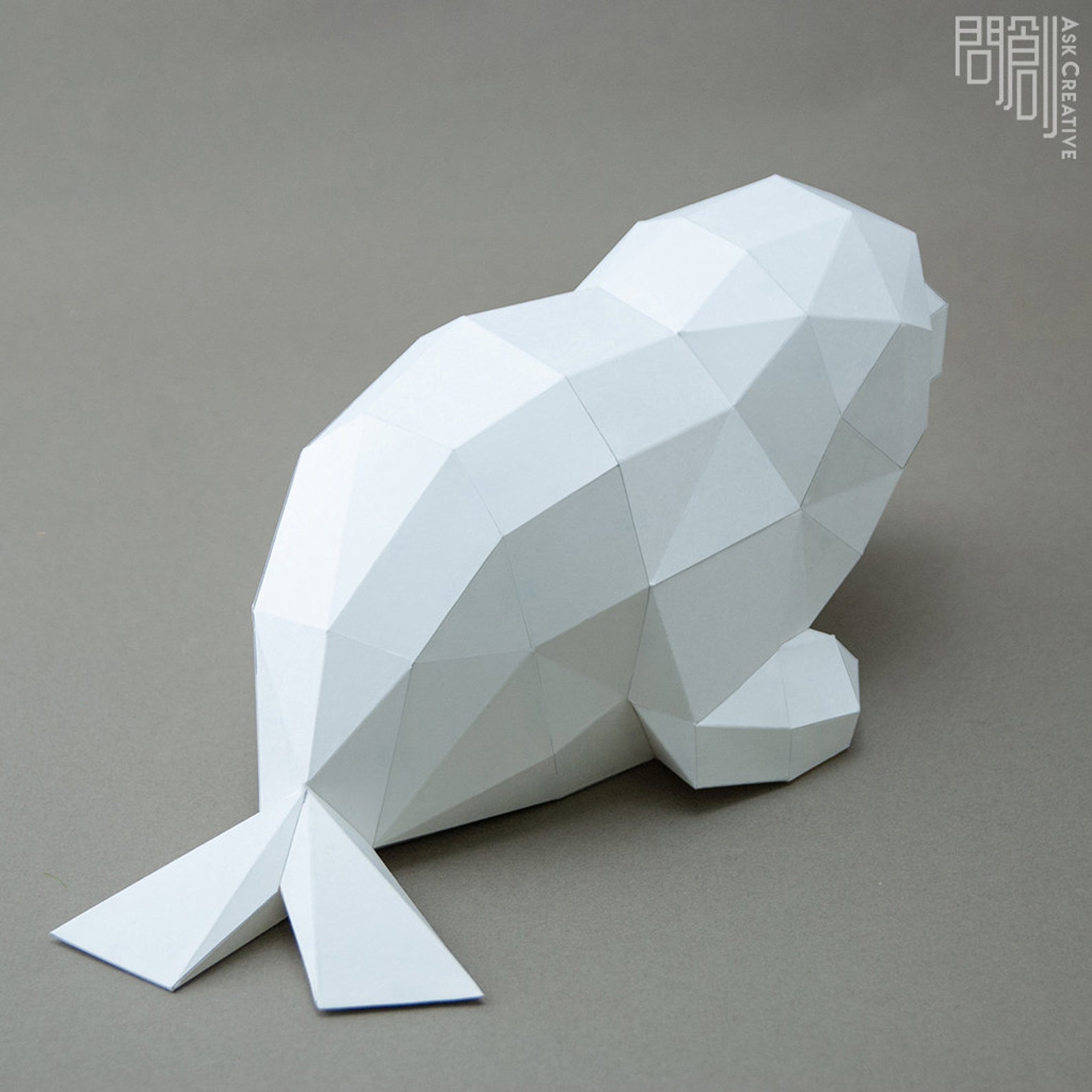 Seal Paper Model papercraft DIY Low Poly PDF Papercraft - Etsy Canada