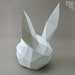 Rabbit Mask, Papercraft, DIY, Low Poly, Mask, PDF Papercraft, Rabbit ...
